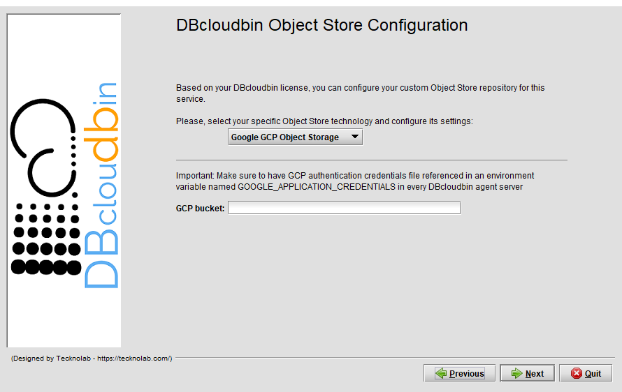 Google Storage (“class.lobstore”=”GCPLobStore”) - Database downsizing to Cloud Object Storage